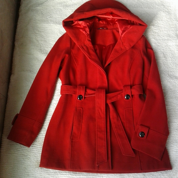 George | Jackets & Coats | George Red Hooded Fully Lined Coat | Poshmark